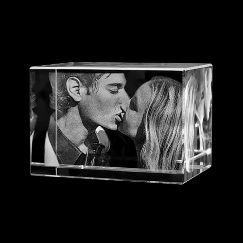 Large Rectangle Crystal With Photo Engraved